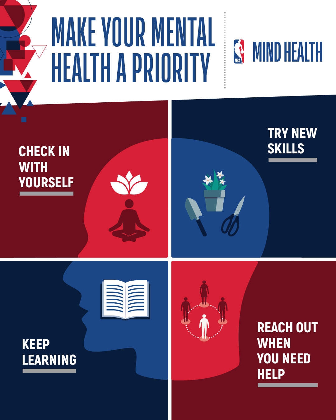 NBA Mind Health Infographic One Pager and Other Graphics - Michelle Holder